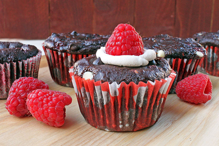 Dark Chocolate Raspberry Muffins